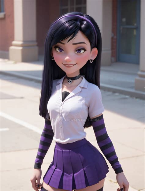 Long Haired Hero Daughter With Goth Outfit By Even1991 On Deviantart