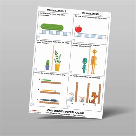 Year 1 Measure Length Using Objects Varied Fluency Resource Classroom