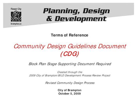 Pdf Community Design Guidelines Document Cdg · The Development