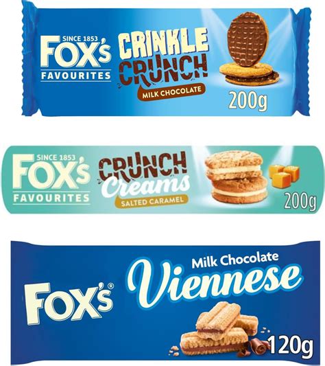 Biscuit Bundle Containing Foxs Salted Caramel Crunch Cream Biscuits Foxs Favourites Crinkle