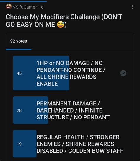 My Modifier Challenge You Guys Really Didnt Go Easy On Me Huh So I