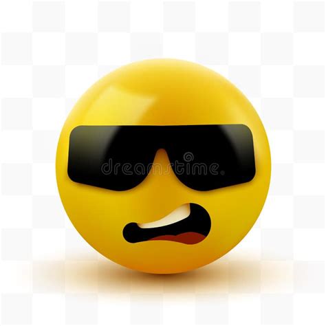 Лицо с Emoji солнечные очки Смайлик с темными очками солнечными Как босс Иллюстрация штока