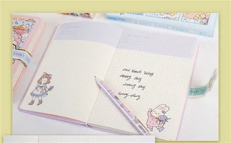Funblast Cute Diary With Washi Tape Pack Of 1 Girls Notebook Diary