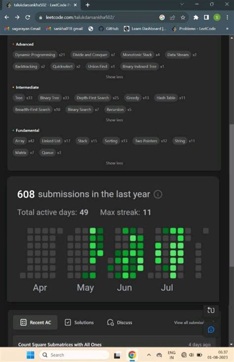 Finally I Completed My Proper Three Months Of Dsa Preparation In That Period I Gain So Much