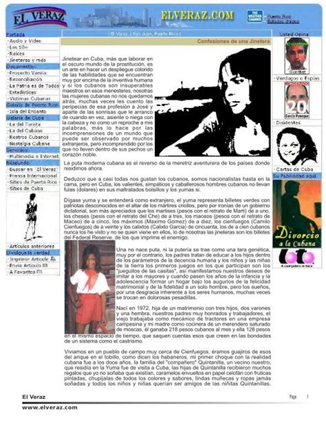 Confesiones De Una Jinetera El Veraz