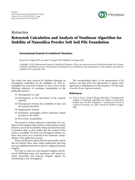 Pdf Retracted Calculation And Analysis Of Nonlinear Algorithm For