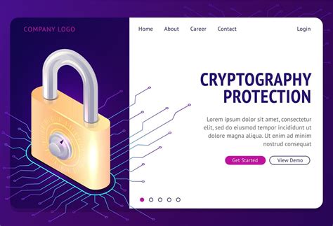 Cryptography Protection Web Isometric Concept 21844522 Vector Art At