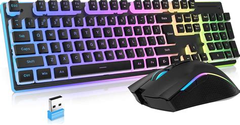 Felicon Wireless Keyboard Mouse Combo 3650mah Rechargeable Rgb Full