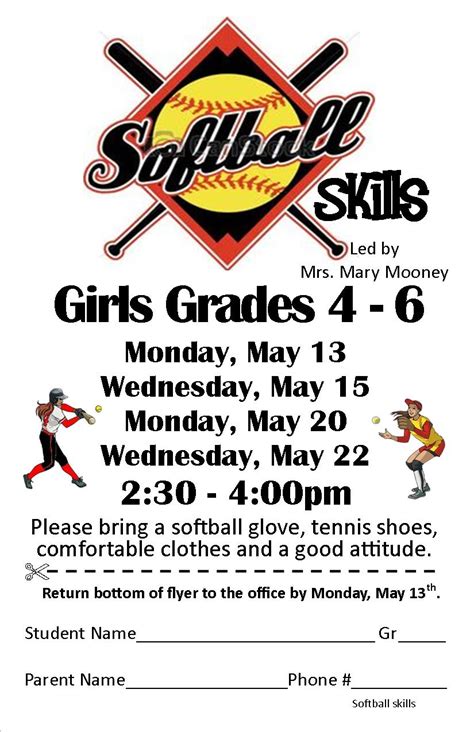 Softball Fundraiser Flyer Template