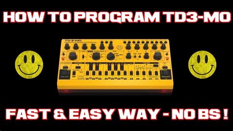 How To Program Behringer Td3 Td3 Mo Tutorial Fast And Easy Td3 Behringer Acid Td3mo