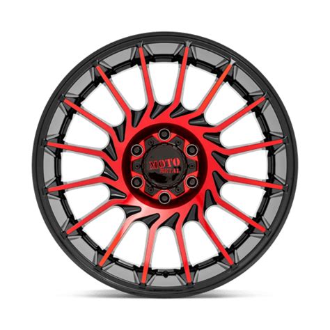 22x12 Moto Metal Mo807 5x5 0 44mm Gloss Black Mach W Red Tint 4 Ebay
