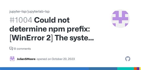Could Not Determine Npm Prefix Winerror 2 The System Cannot Find The