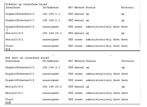Solved The Show Ip Interface Brief Command Executed On