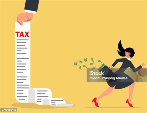 탈세 불법 은닉 및 정부 세금 납부 회피 지폐가 가득 든 가방을 들고 도망가는 사업가 개념에 대한 스톡 벡터 아트 및 기타 이미지 개념 검사 보기 과로 Istock