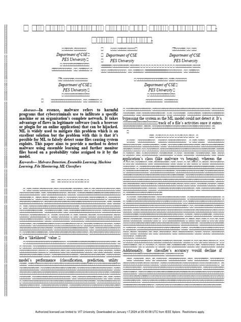 Malware Detection Using Ensemble Learning And File Monitoring Pdf