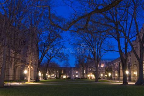 Campus At Night Editorial Photo Image Of Graduation League 3454446