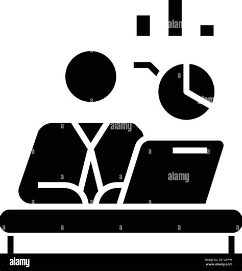 Analyst Black Icon Concept Illustration Vector Flat Symbol Glyph
