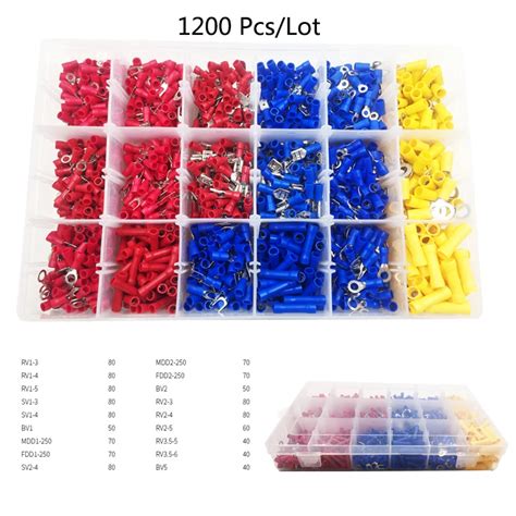 전기 커넥터 케이블 러그 와이어 터미널 암수 퀵 버트 크림프 커넥터 터미네이터 키트 280 400 480 1200 개단말기 Aliexpress