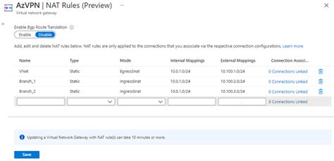 Azure Vpn Gateway で Nat を構成する Azure Vpn Gateway Microsoft Learn