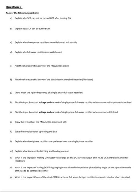 Solved Question 3 Answer The Following Questions A