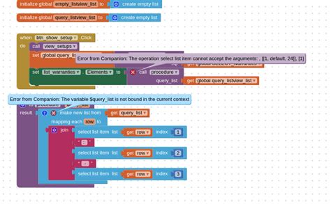Manipulation List Of Lists From Sql Query Before Listview Mit App Inventor Help Mit App