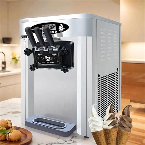 Commercial Soft Serve Ice Cream Machine 2000w Countertop