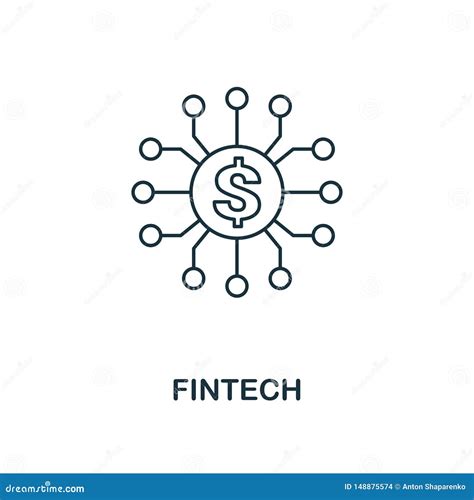 Fintech Icon Outline Style Thin Line Design From Fintech Icons Collection Stock Vector