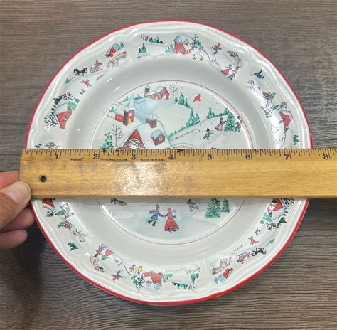 White Christmas By Farberware Dinnerware Set 20 Piece Service For 4