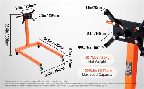 Vevor Engine Stand 1300lbs Rotating Engine Stand With 360 Degree