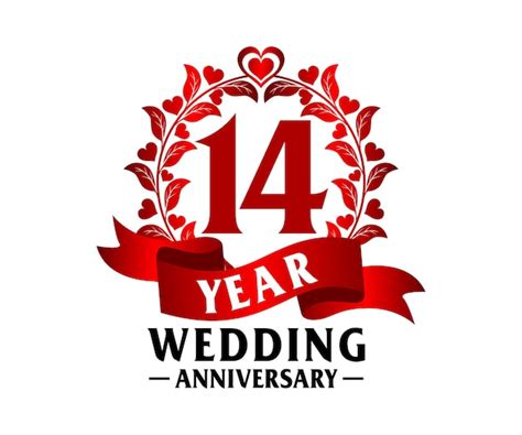 14 Wedding Anniversary Celebration Vectors And Illustrations For Free