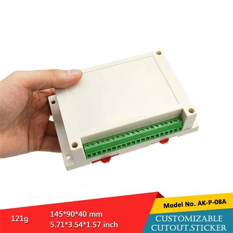 With Terminal Block Plastic Din Rail Enclosure For Electronic Pcb Junction Control Boxes From