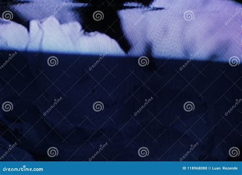 Glitch Tv Screen Original Analog Error On Tv Screen Stock Illustration