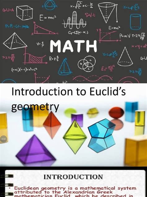Maths Euclids Geometry Presentation Pdf Line Geometry Geometry