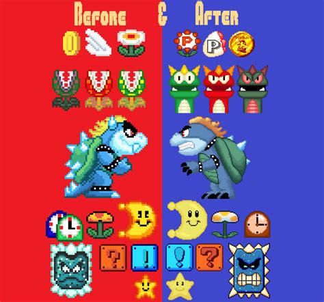 Smb1sdxe New Sprites Before And After By Merrieofficalarts On Deviantart