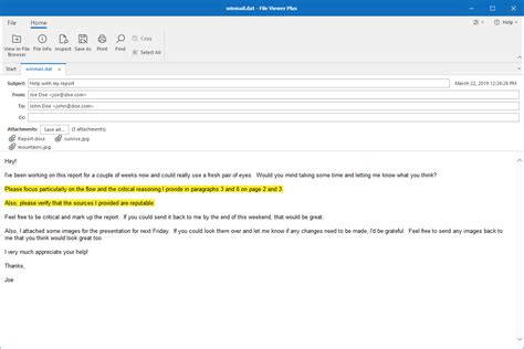 Open Winmail Dat Files With File Viewer Plus