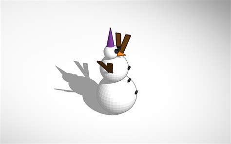 3d Design Bałwan Xd Tinkercad