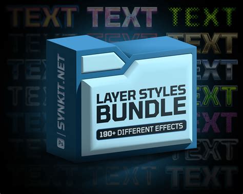 Layer Styles Bundle 200 Photoshop Styles Synkit