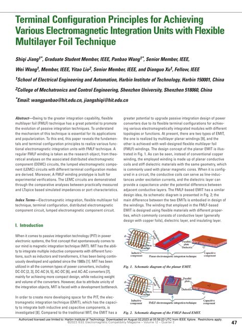 Pdf Terminal Configuration Principles For Achieving Various Electromagnetic Integration Units