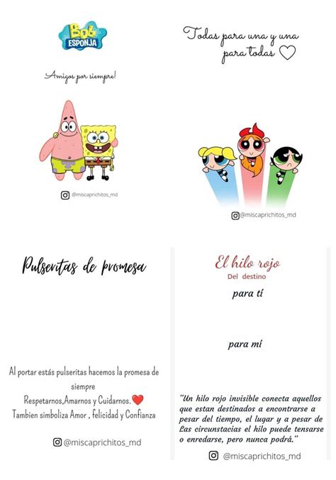 Tarjetas Para Pulseras Para Imprimir Pdf Tamaño Carta A4 Parejas