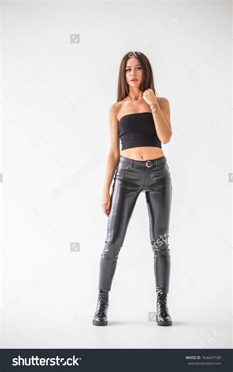 Hot Girls Leather Pants Photos And Images Shutterstock