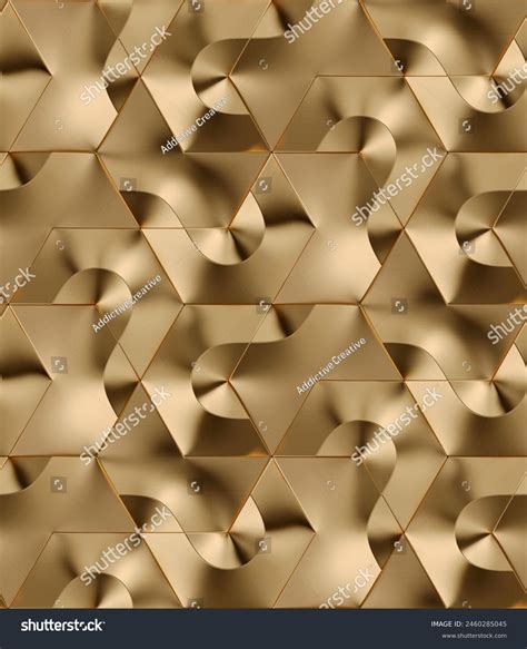 Elegant Seamless Pattern 3d Effect Featuring Stock Illustration 2460285045 Shutterstock