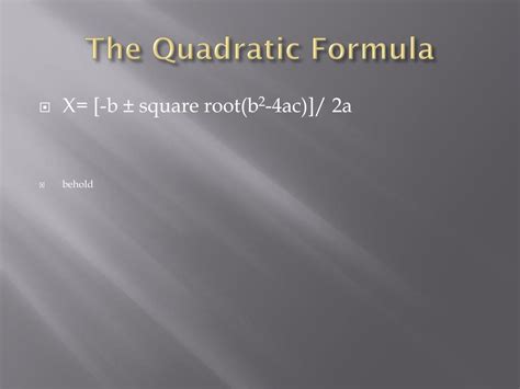 PPT Mastering The Quadratic Formula With Anthony Rolland PowerPoint Presentation ID