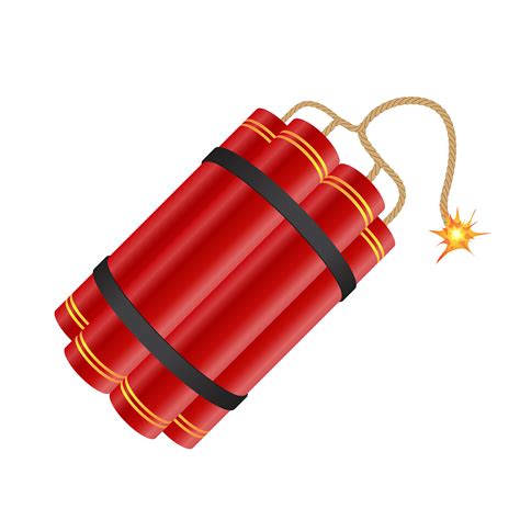 Dynamite With Burning Fuse 1260954 Vector Art At Vecteezy
