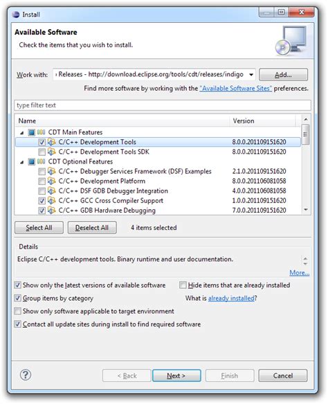 Installing Eclipse For C Cross Development
