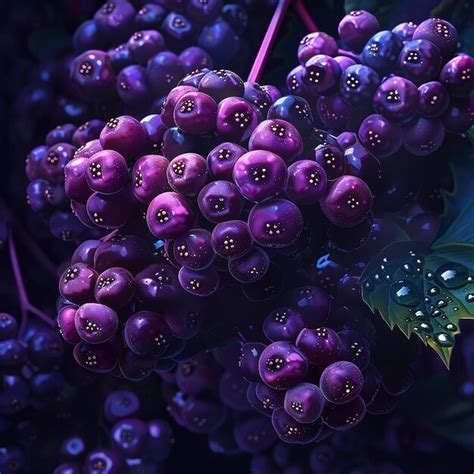 Quotcloseup Of Elderberries Cluster Premium Ai Generated Image