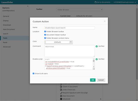 Can Web Client 11 Search Bar Defaults Be Set Laserfiche Answers