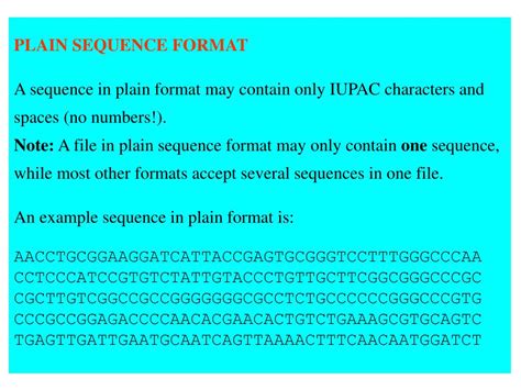 Ppt Sequence Information And File Formats Powerpoint Presentation Free Download Id3668099