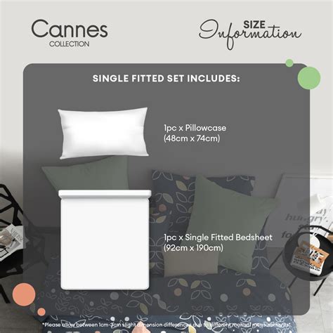 Bedtalk Cannes Collection Fitted Bedsheet Set Without Comforter Or