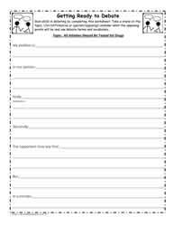 Debate Printables How To Debate Worksheets