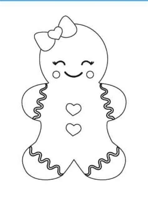 Printable Gingerbread Girl Coloring Pages 2025